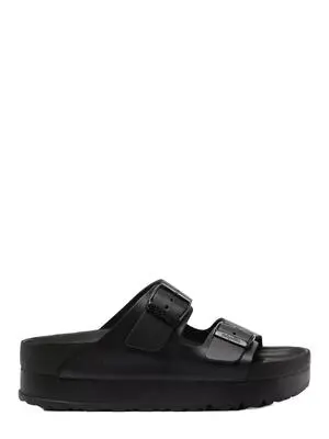 BIRKENSTOCK Arizona Papillio Leather Platform Sandals - Black