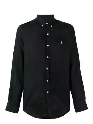 Polo Ralph Lauren Logo Button-down Shirt - Black