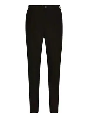 Dolce & Gabbana Tailored Trousers With Pressed Crease - Black