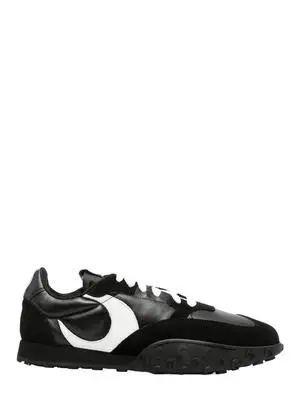 MARINE SERRE Leather Sneakers - Black
