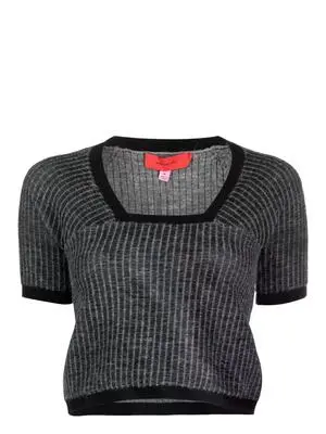 Eckhaus Latta Amoretto Cropped T-shirt - Grey