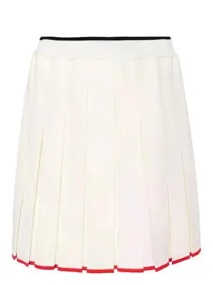 Thom Browne Pleated Knitted Mini Skirt - Neutrals