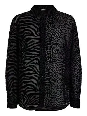 Roberto Cavalli Animal-print Shirt - Black