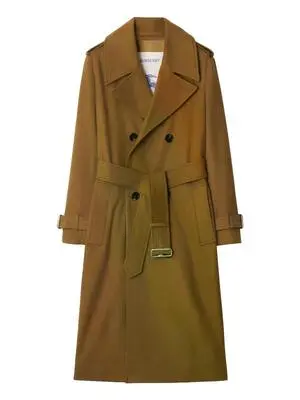 Burberry Belted Cashmere Trench Coat - Brown