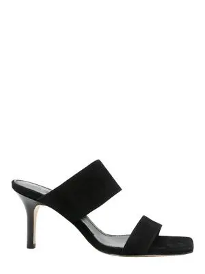 AeydĒ Suede High Heel Sandals - Black