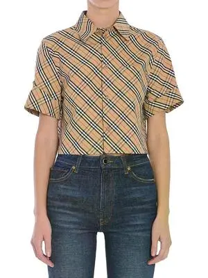 Burberry Cropped Shirt - Neutrals