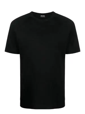 Zegna Short-sleeve Wool T-shirt - Black
