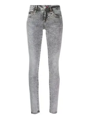 Philipp Plein High-rise Slim-fit Jeans - Grey