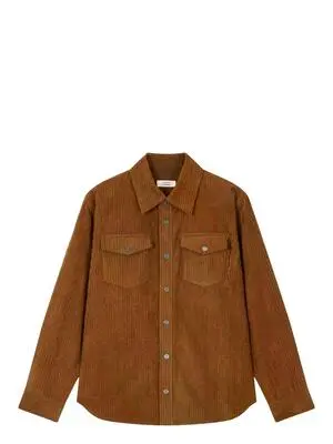 STUDIO TOMBOY Corduroy Two-pocket Shirt - Brown