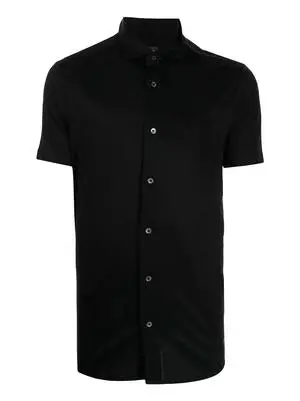 EMPORIO ARMANI Logo-plaque Short-sleeve Shirt