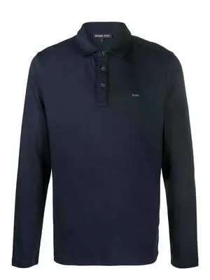Michael Kors Embroidered-logo Polo Shirt - Blue