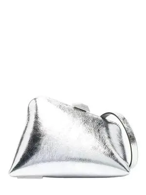 Attico Mini Midnight Leather Clutch Bag - Silver