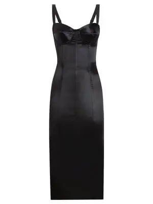 Dolce & Gabbana Paneled Midi Dress - Black