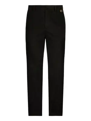 Dolce & Gabbana Front-fastening Straight-leg Trousers - Black