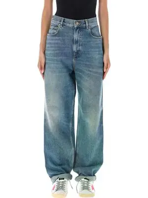 GOLDEN GOOSE Medium Wash Wide Leg Jeans - Blue