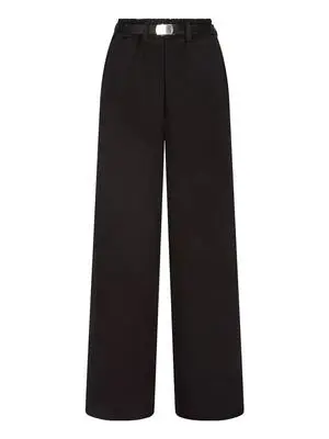 STUDIO TOMBOY Belted French-Terry Trousers