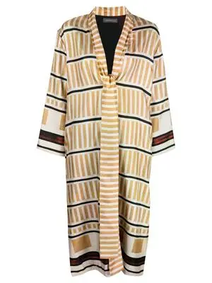 Lorena Antoniazzi Abstract-print Kaftan Dress - Neutrals