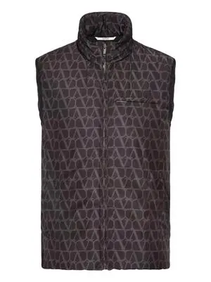 Valentino Garavani Toile Iconographe Zipped Gilet - Black
