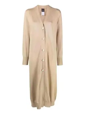 Lorena Antoniazzi V-neck Knitted Longline Cardigan - Neutrals