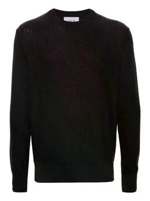 D4.0 Patterned Wool-silk Blend Sweater - Brown