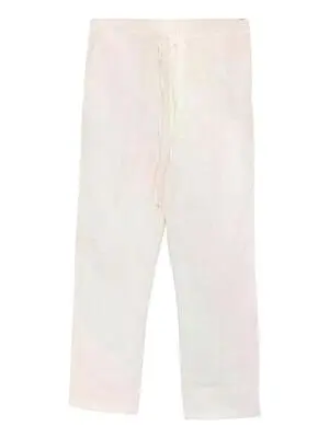 120% Lino Drawstring Waistband Trousers - Neutrals