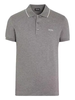 Zegna Short-sleeve Polo Shirt Grey