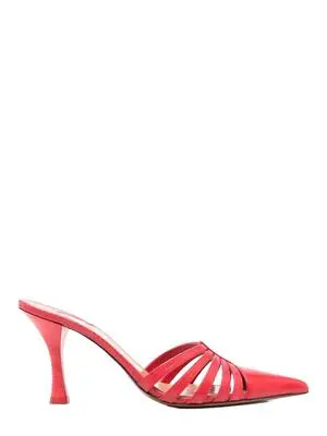 Paris Texas 85mm Nadia Mules - Red