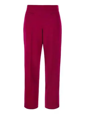 Fendi Wool-blend Cropped Trousers - Red