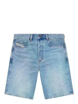 DIESEL® Logo-appliqué Denim Shorts - Blue