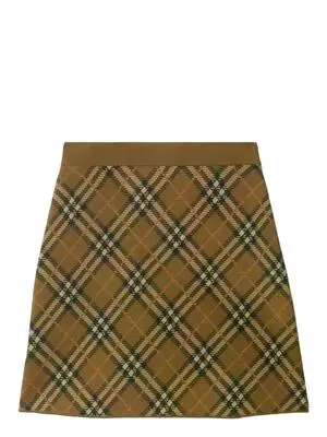 Burberry Check Mini Skirt - Neutrals