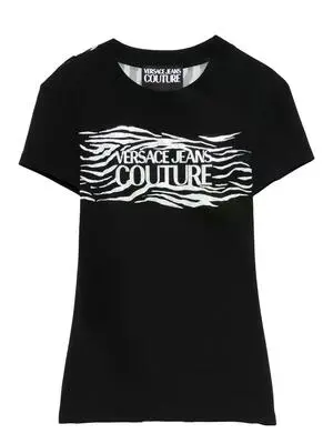 Versace Crystal Zebra T-shirt - Black