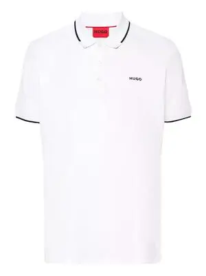 Hugo Logo-appliqué Polo Shirt - White