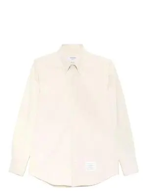 Thom Browne Rwb-stripe Denim Shirt - Neutrals