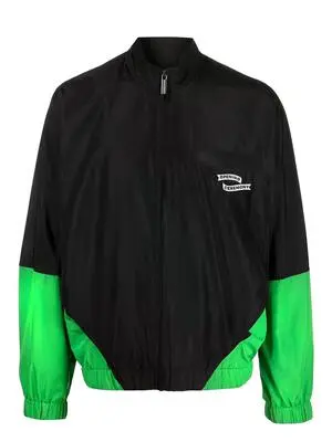 Opening Ceremony Logo-patch Panelled Windbreaker - Black