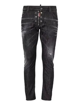 Dsquared2 Distressed Slim-fit Jeans - Black