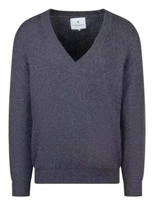 SEVEN GAUGE Knitted Merino Wool Jumper - Grey