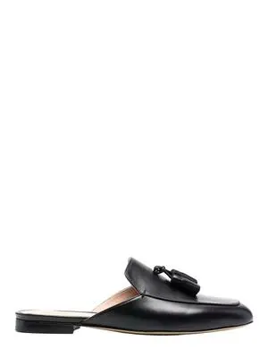 SCAROSSO Giorgina Tassel-detail Mules - Black
