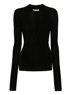 Attico Knitted Cashmere Sweater - Black