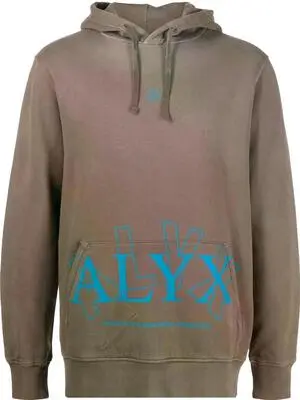 1017 Alyx 9sm Logo-print Pullover Hoodie - Neutrals