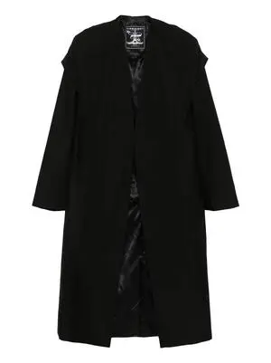 Y/project Draped-detail Coat - Black