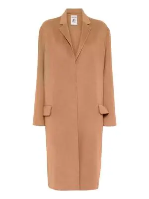 SEMICOUTURE Brushed Wool Coat - Brown