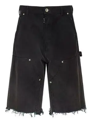MAISON MARGIELA Distressed Cotton Shorts - Blue