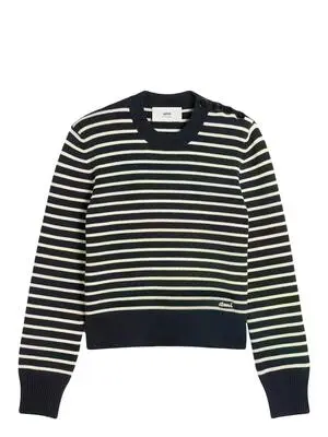 AMI Paris Striped Sweater - Blue