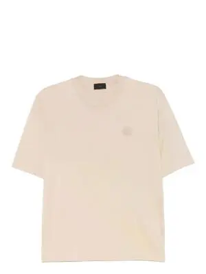 Moncler Logo Patch T-Shirt Neutrals