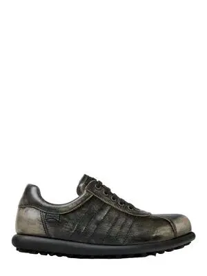 Camper Pelotas Ariel Distressed Leather Sneakers - Grey