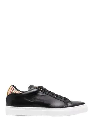Paul Smith Signature Stripe Leather Sneakers - Black