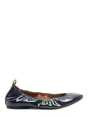 LANVIN Leather Ballerina Flat Blue