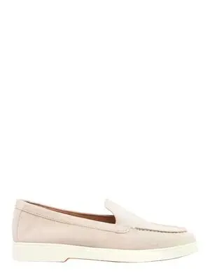 Santoni Suede Loafers Neutrals
