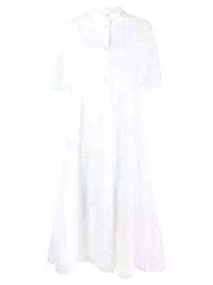 JIL SANDER Cotton Shirt Dress - White