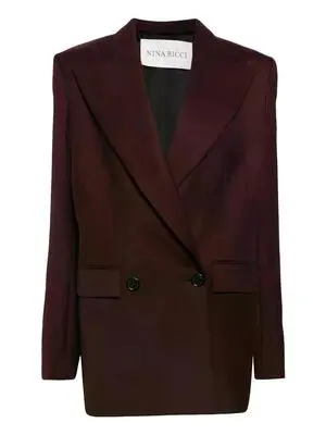 Nina Ricci Gabardine Blazer - Red